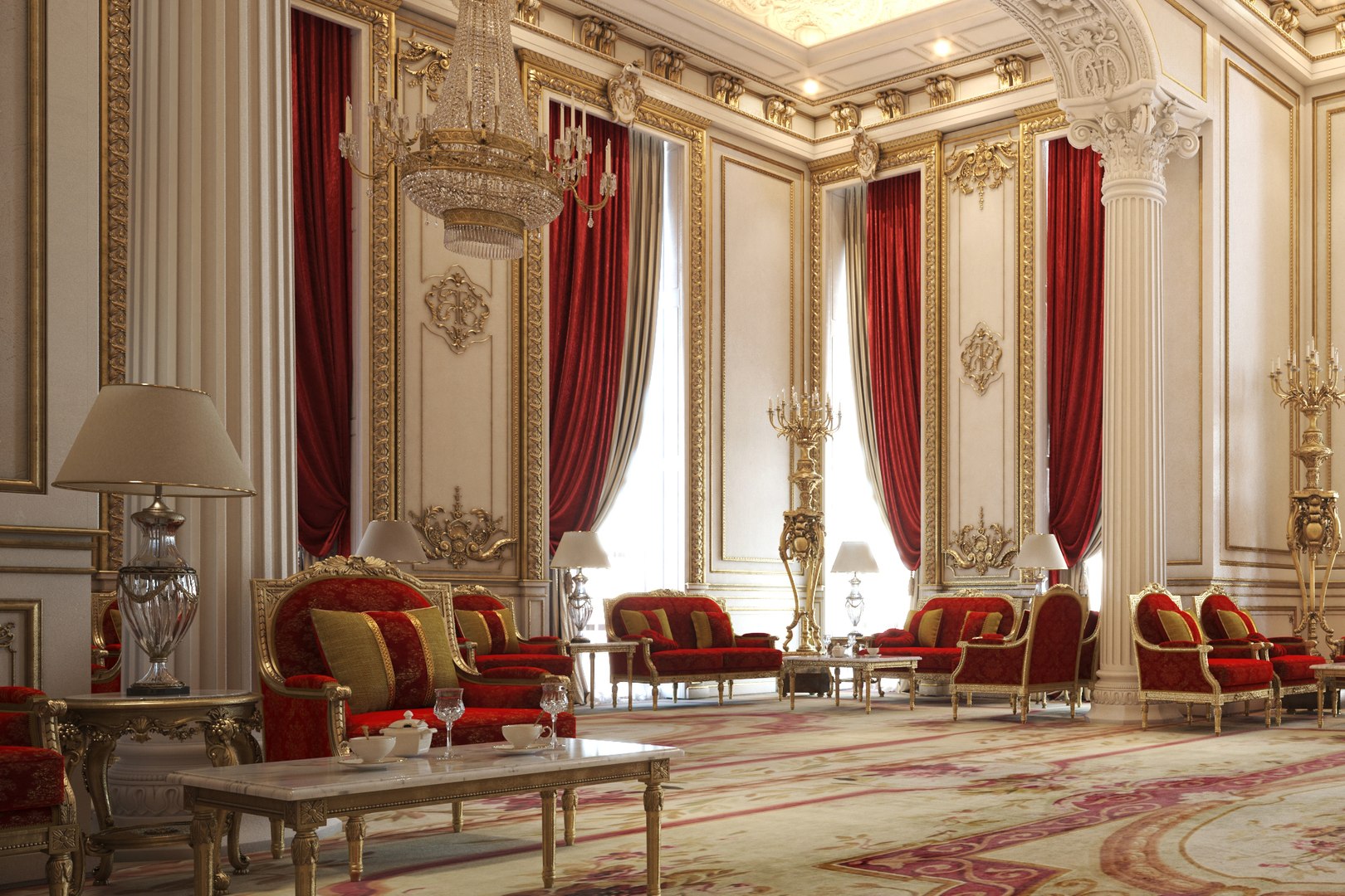 3D Royal Formal Living - TurboSquid 2053871