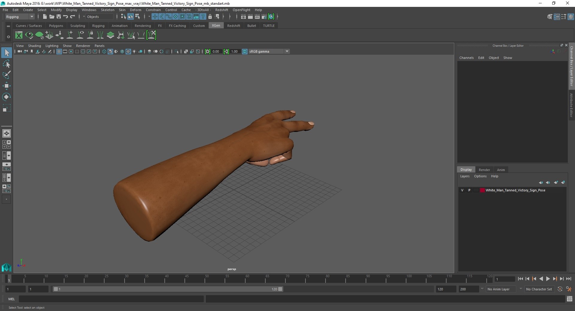 3D model White Man Tanned Victory Sign Pose - TurboSquid 2179976