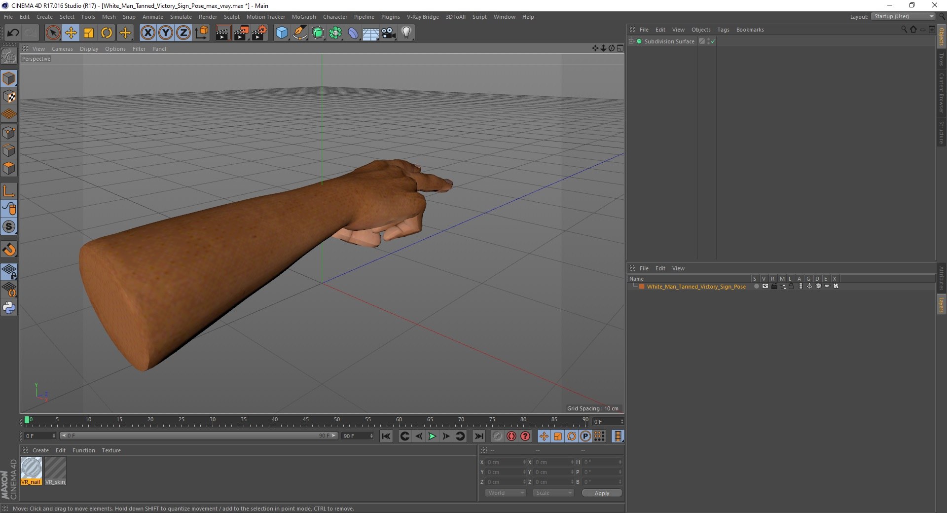 3D model White Man Tanned Victory Sign Pose - TurboSquid 2179976