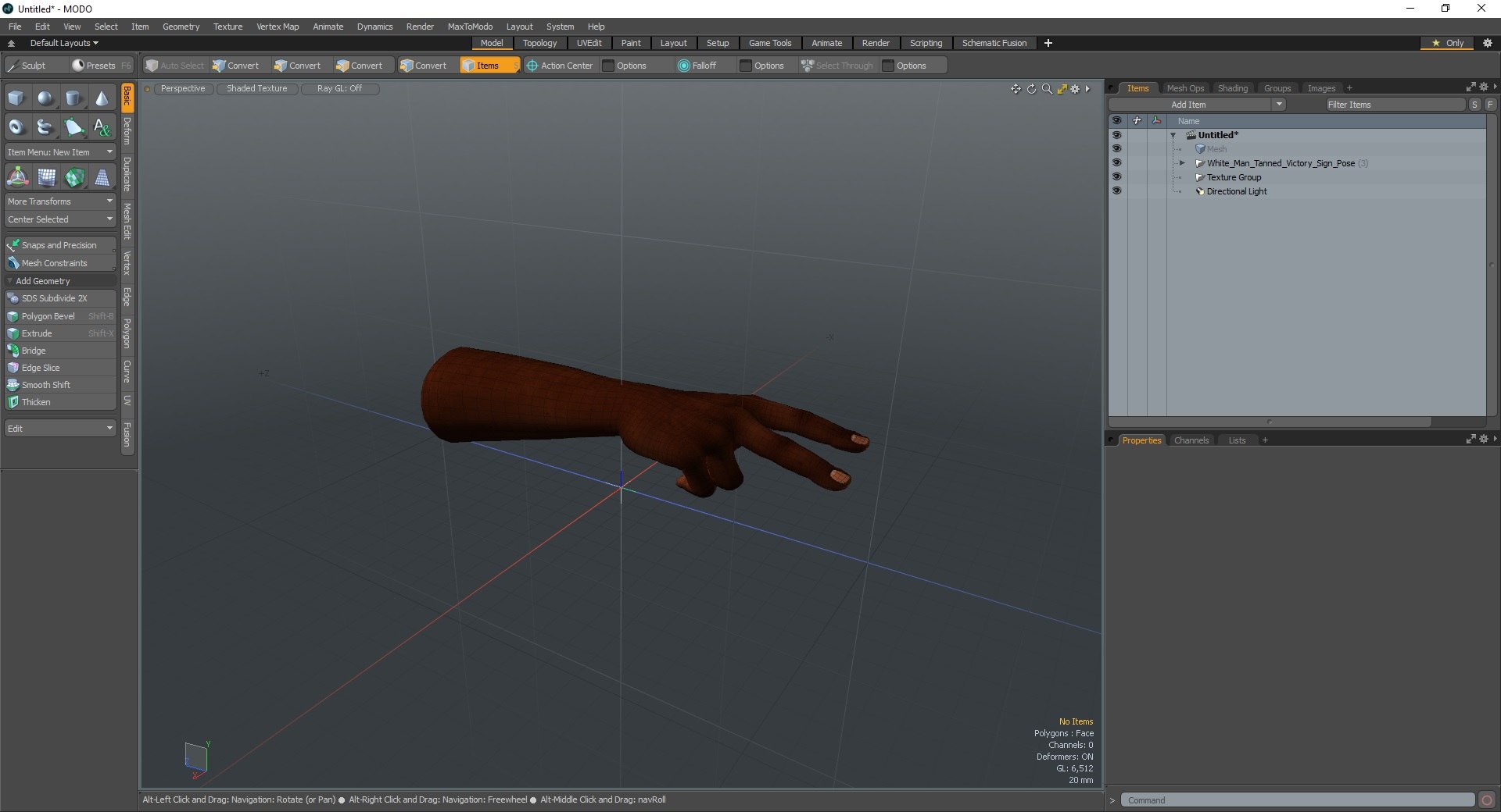 3D model White Man Tanned Victory Sign Pose - TurboSquid 2179976