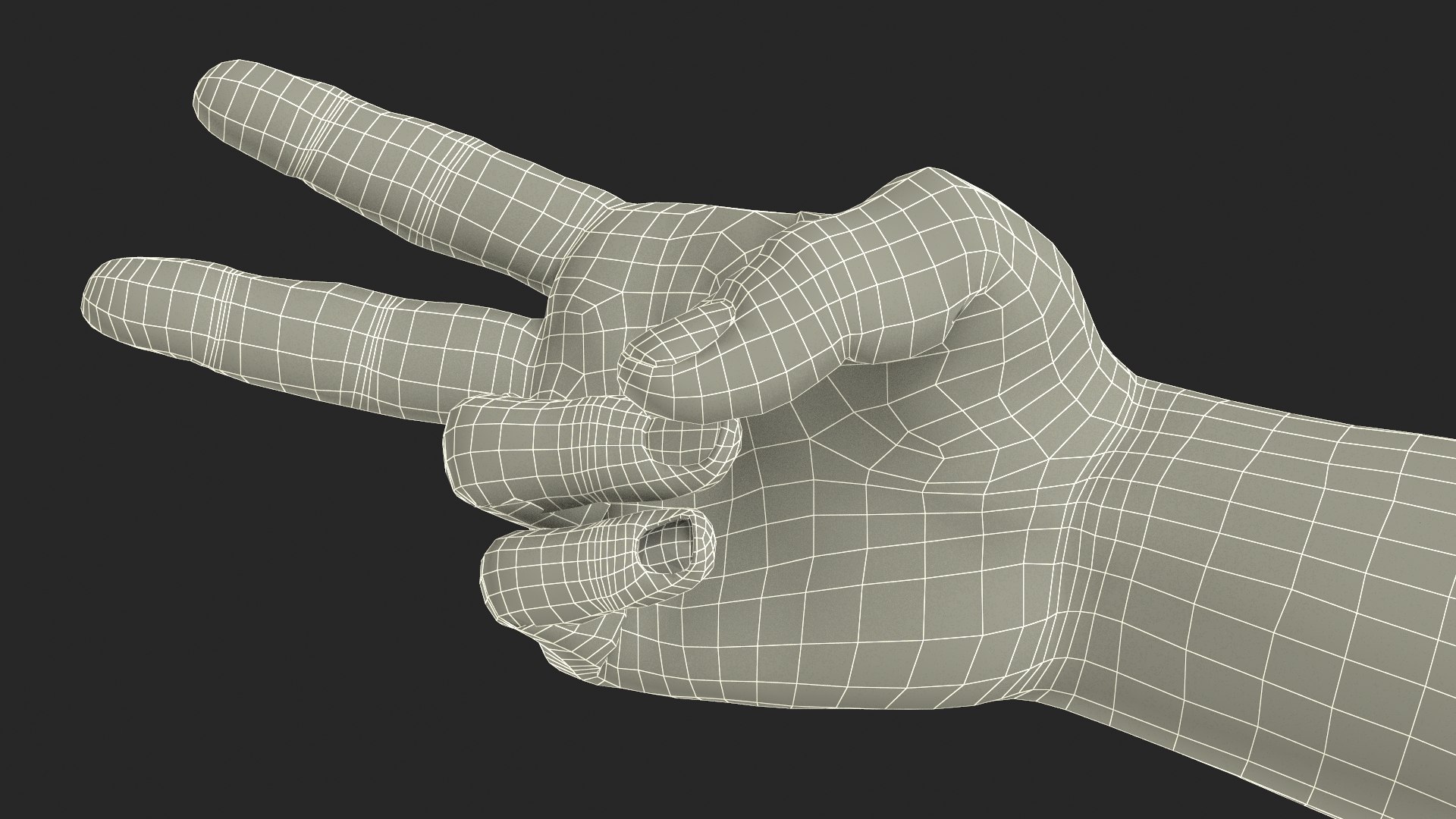 3D model White Man Tanned Victory Sign Pose - TurboSquid 2179976