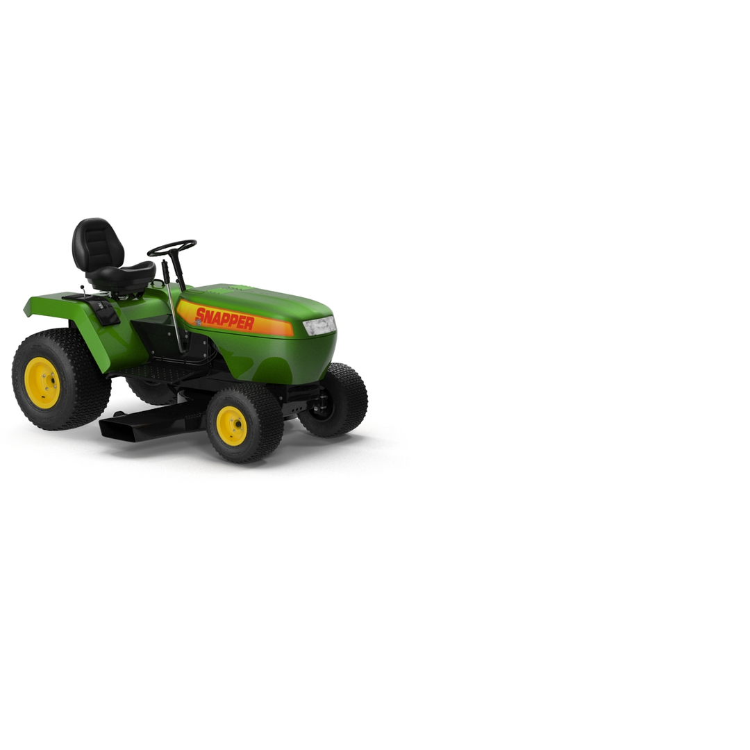 Lawn Tractor Snapper Rigged 3d Model