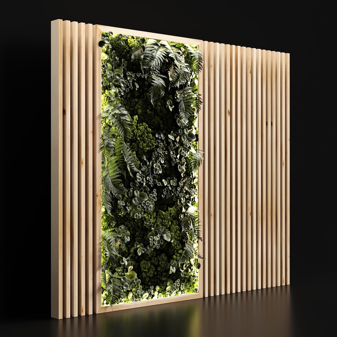 Wooden Phytowall Style 3D Model - TurboSquid 1508250