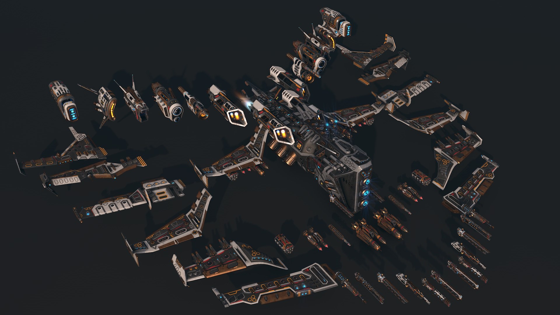 3D Spacecraft 01 Modular Pack Model - TurboSquid 1810167