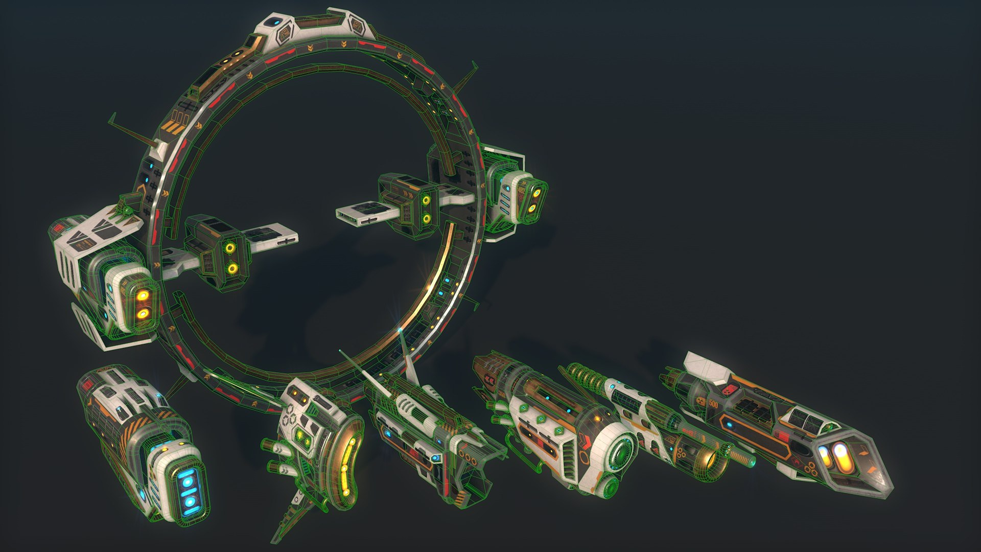 3D Spacecraft 01 Modular Pack Model - TurboSquid 1810167