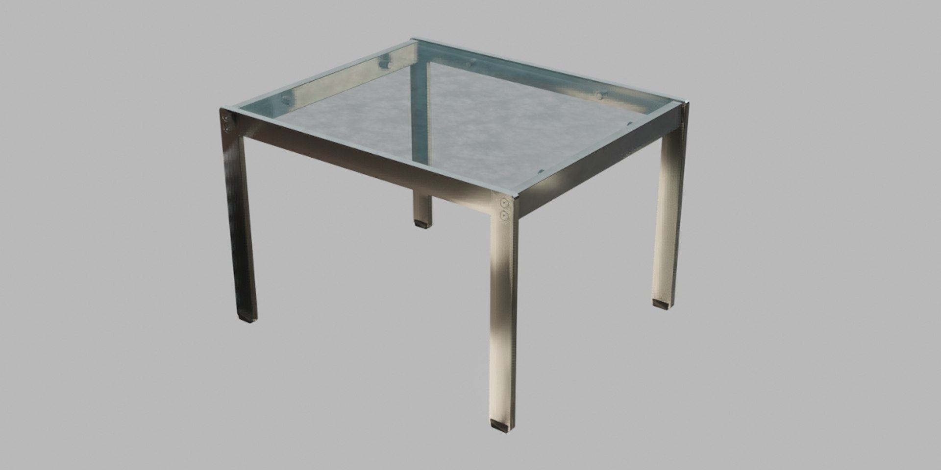 3D Lamp Chrome Table - TurboSquid 1695047