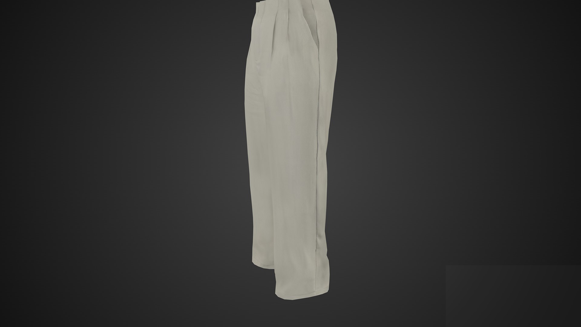 3D Game Ready Ivory Slacks Pants model - TurboSquid 2056464