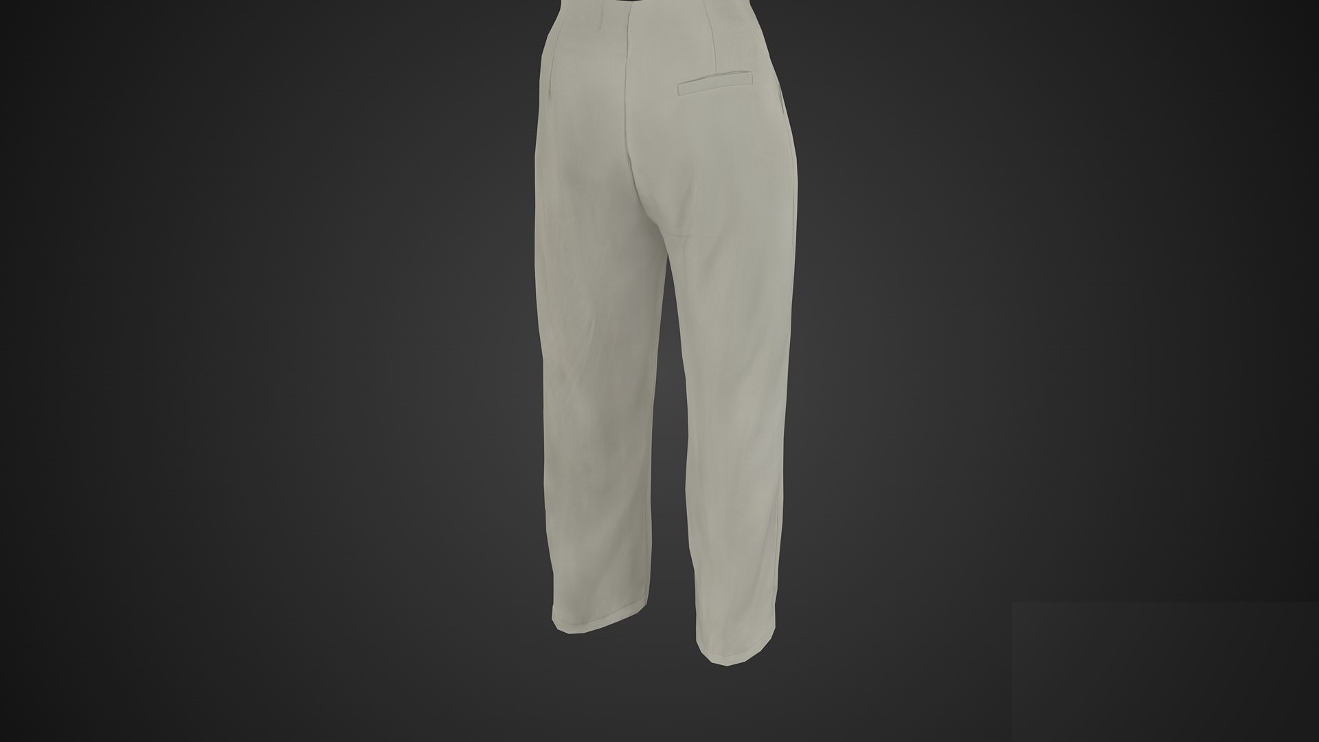 3D Game Ready Ivory Slacks Pants model - TurboSquid 2056464