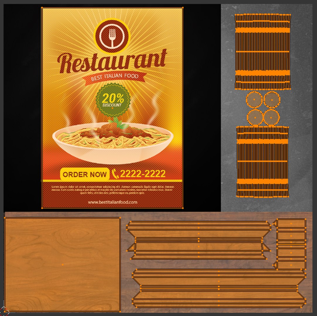 3D Restaurant Board - TurboSquid 1166535