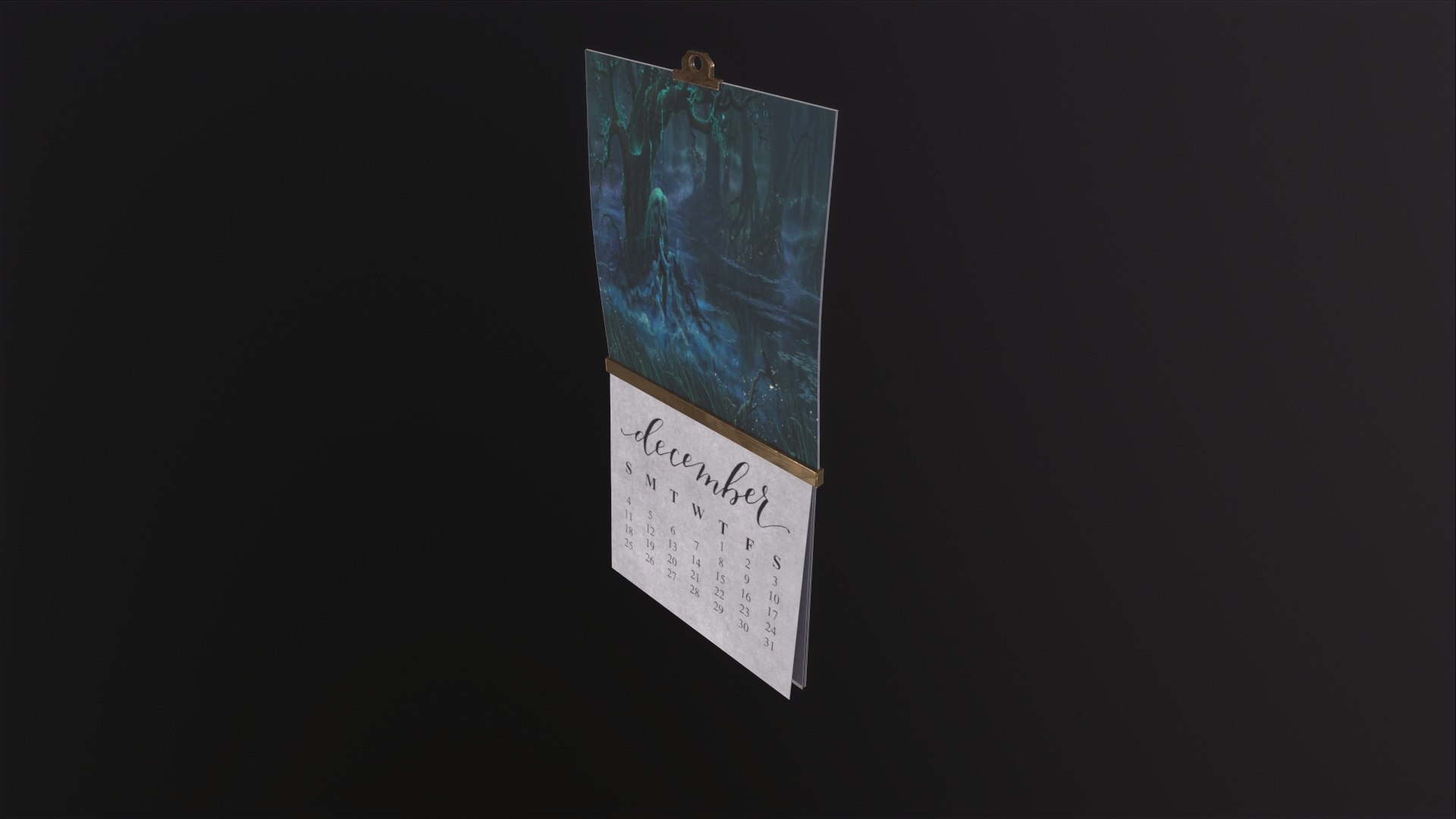 Calendar 3D Model - TurboSquid 2105554