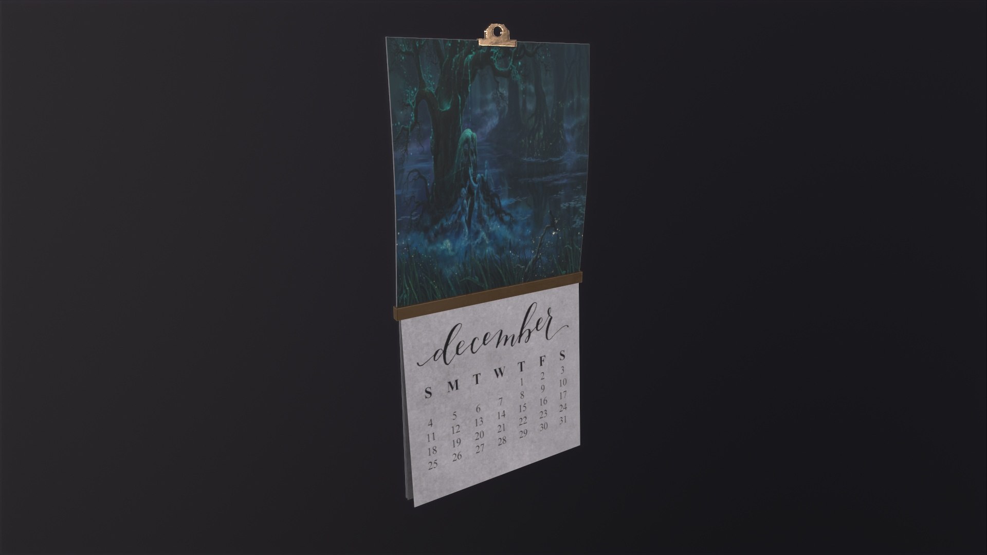 Calendar 3D Model - TurboSquid 2105554