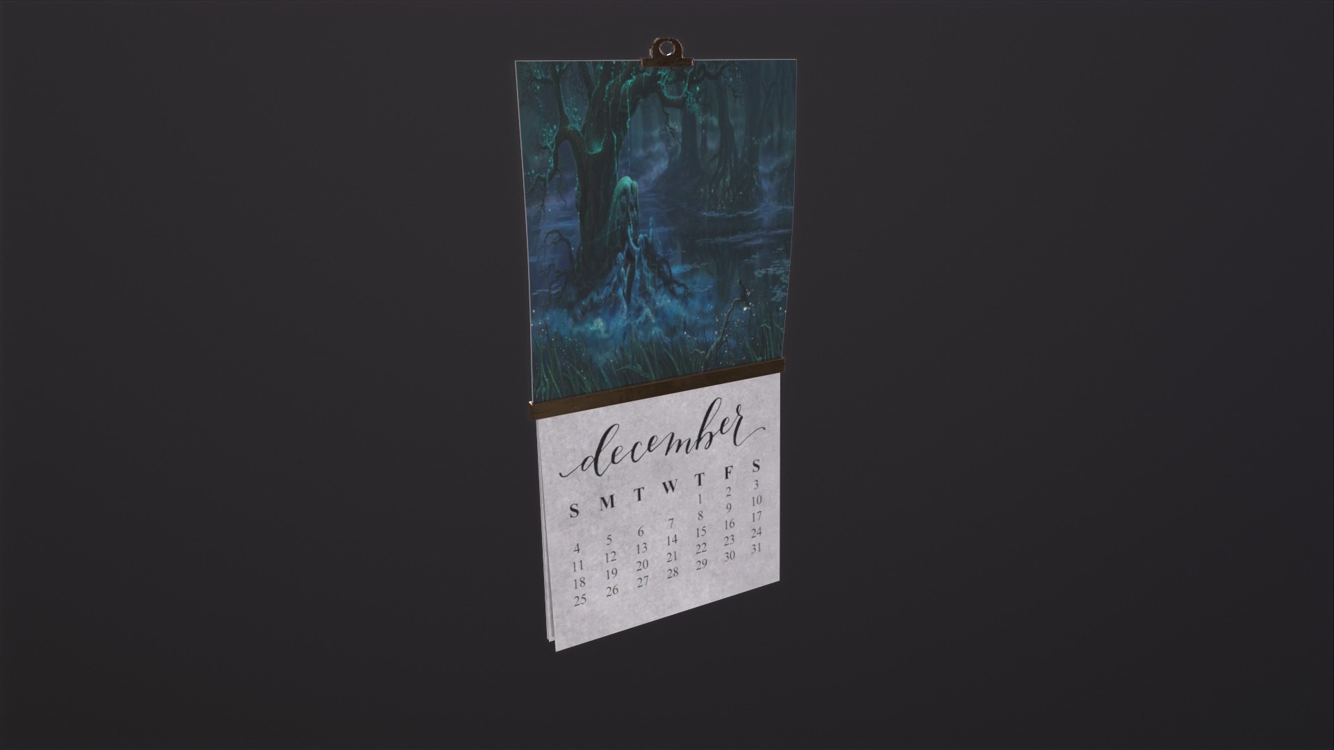Calendar 3D Model - TurboSquid 2105554