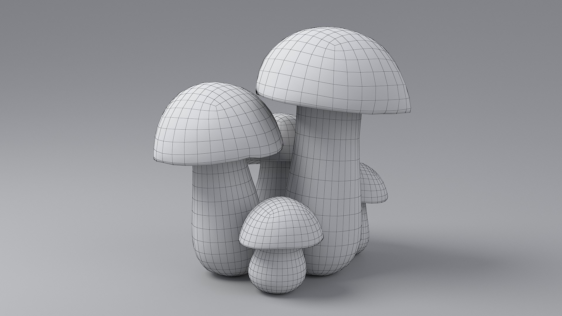 3D Cartoon Mushrooms 03 Model - TurboSquid 2055588