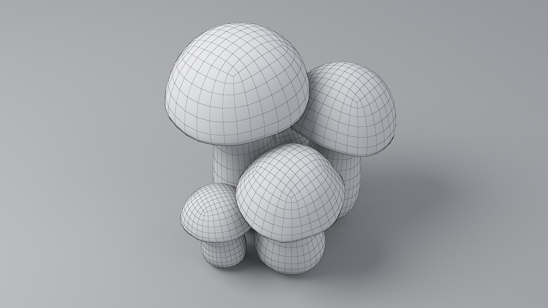 3D Cartoon Mushrooms 03 Model - TurboSquid 2055588