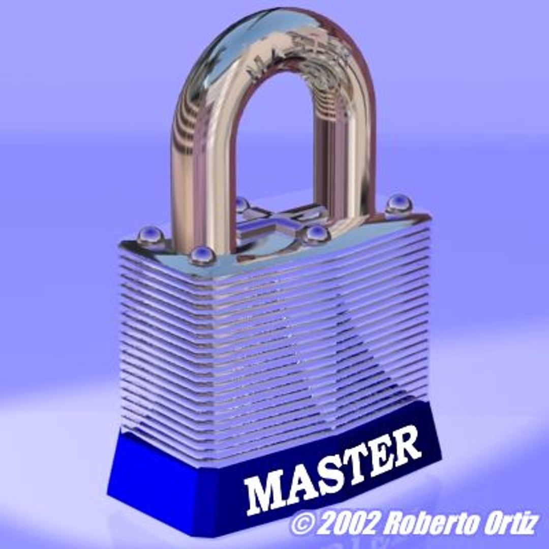 3d Model Hi-rez Pad Lock