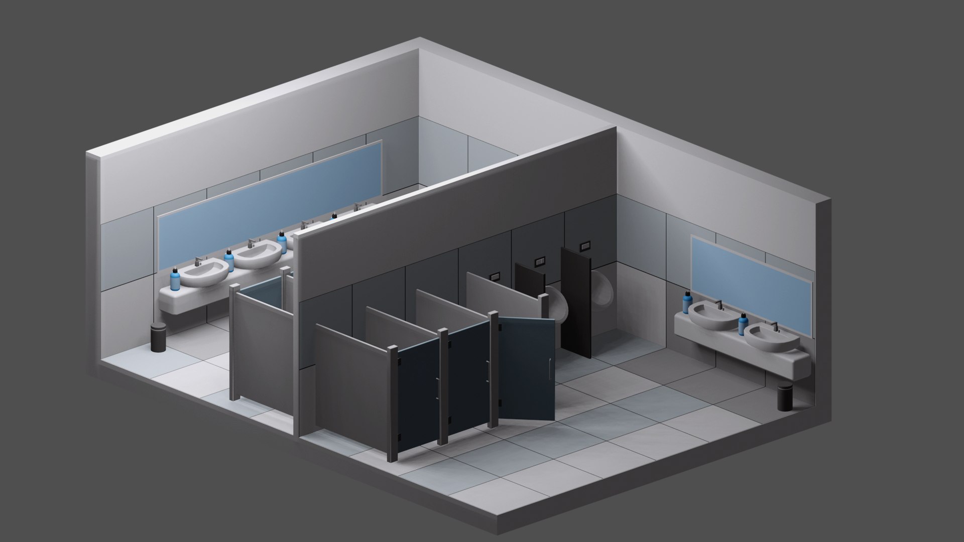 3D Low Poly Office Rooms - TurboSquid 2125817