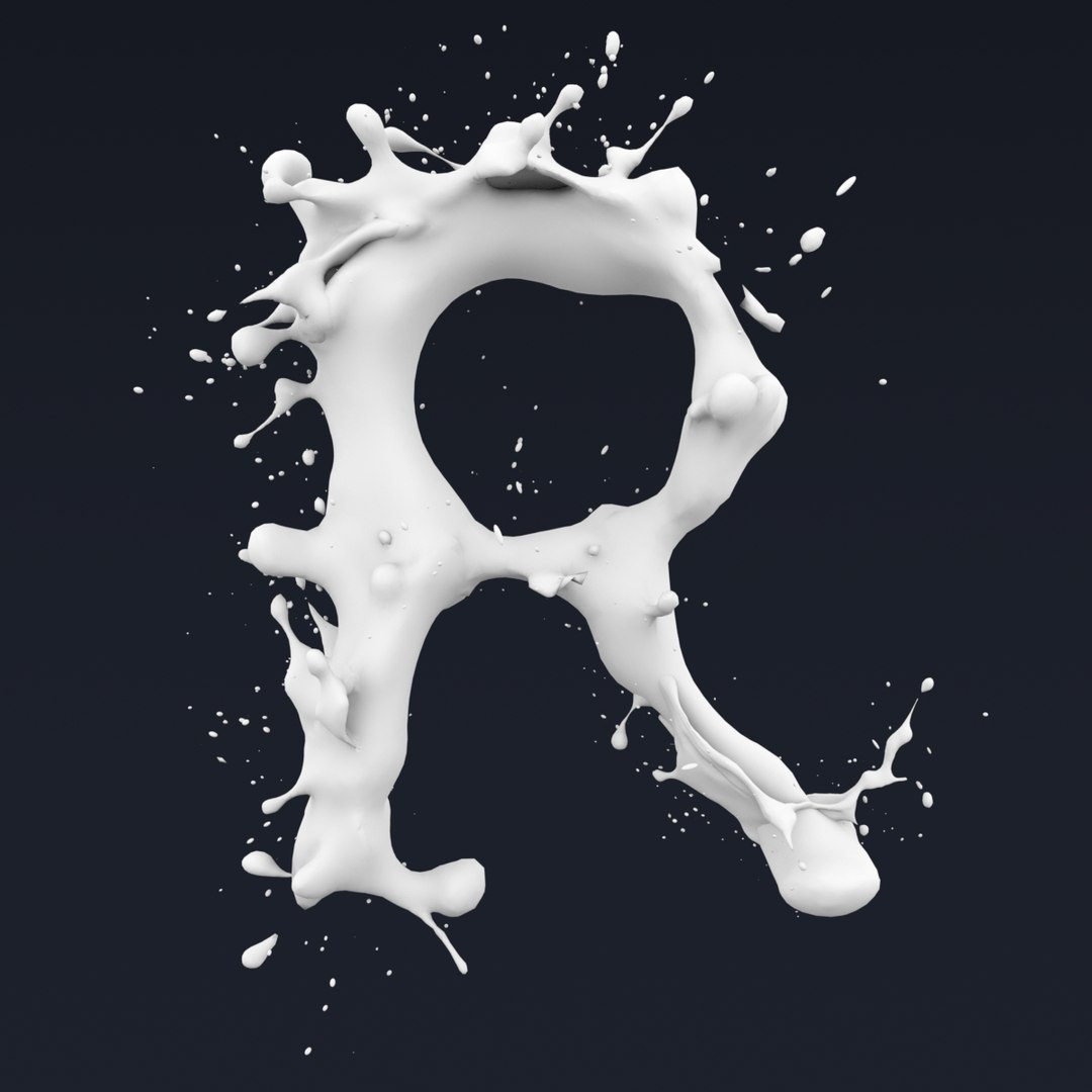 3D letter r splash - TurboSquid 1151997