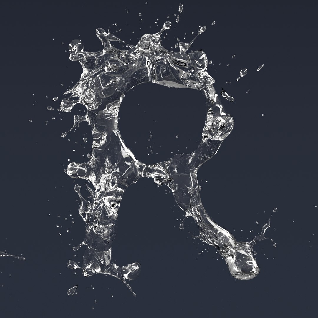 3D letter r splash - TurboSquid 1151997