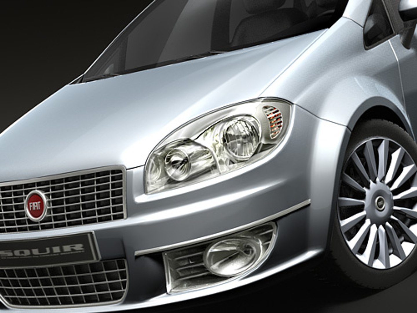 3d model fiat linea 2009