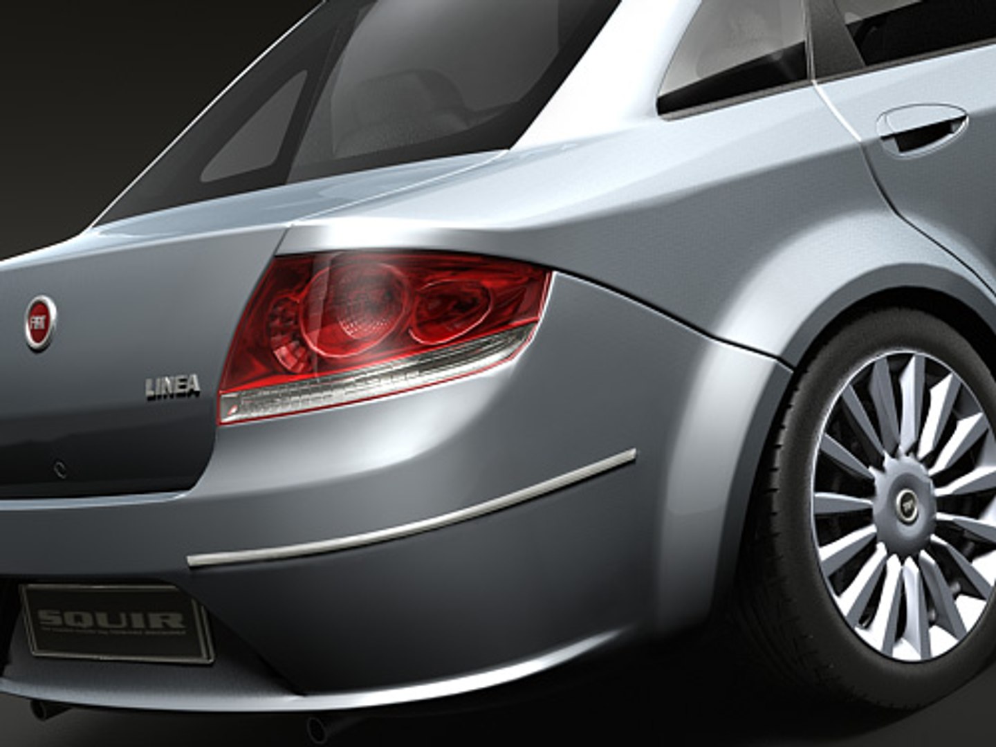 3d model fiat linea 2009