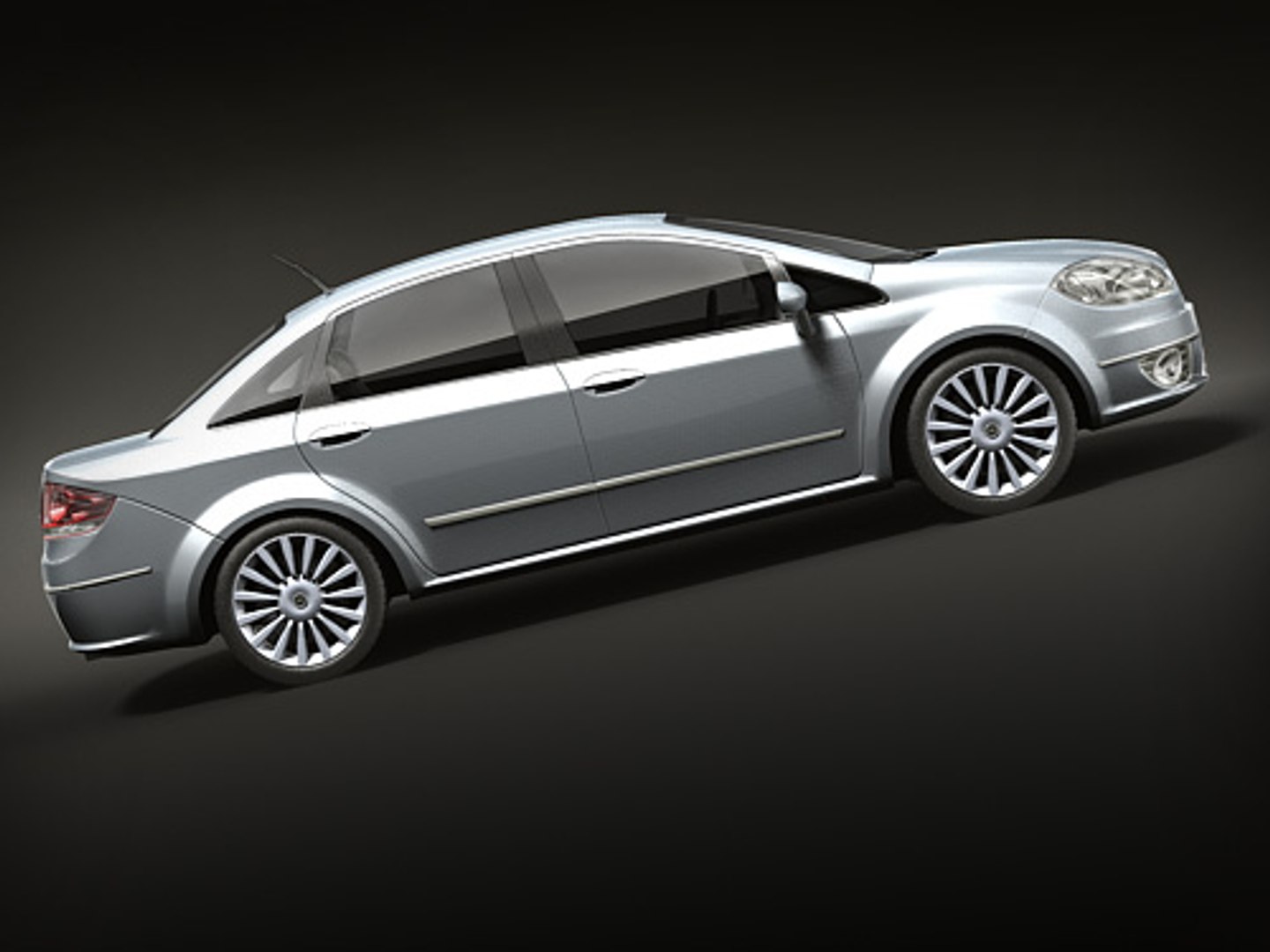 3d model fiat linea 2009