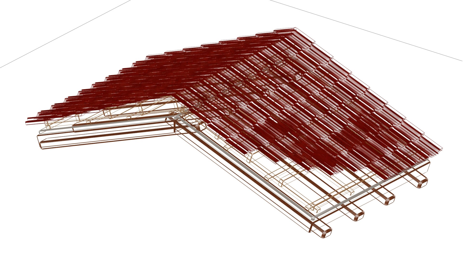 3D Model House Roof Structure - TurboSquid 2031754