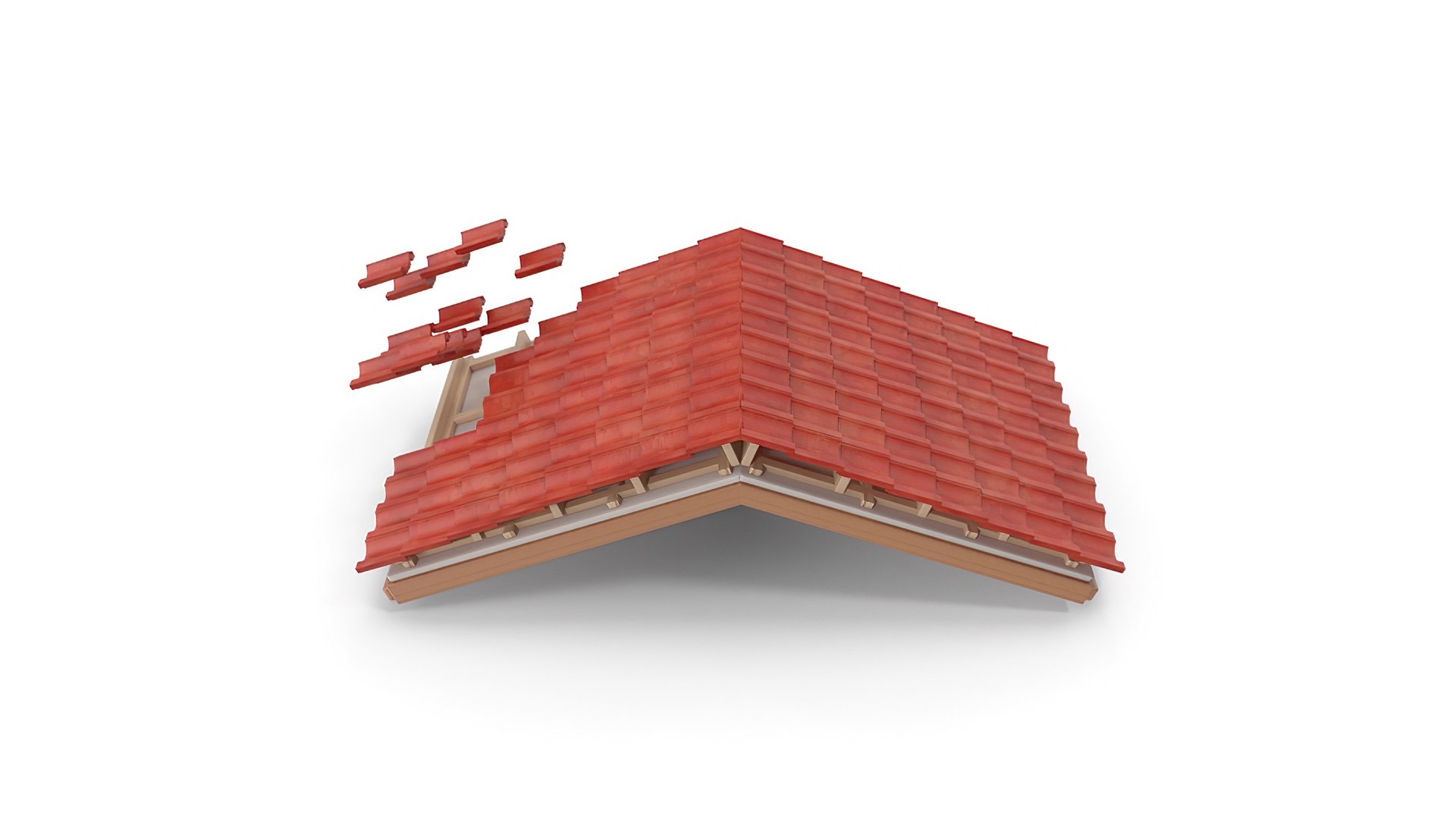 3D Model House Roof Structure - TurboSquid 2031754