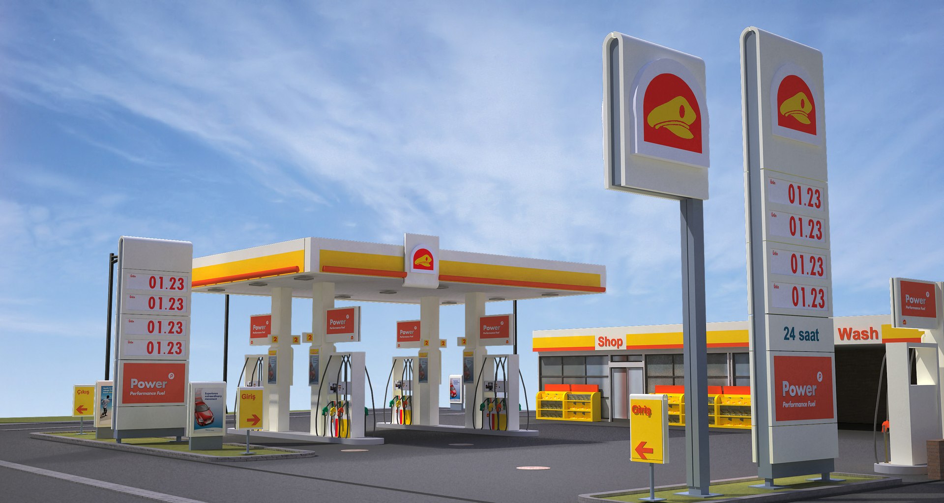 3D generic gas station - TurboSquid 1460734