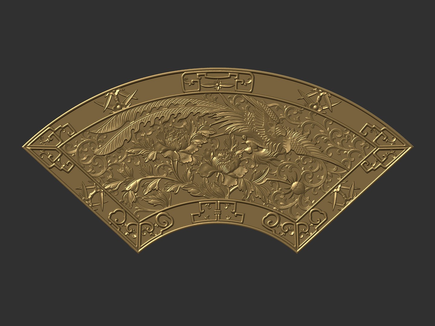 Fan-shaped decorations 3D - TurboSquid 2037891