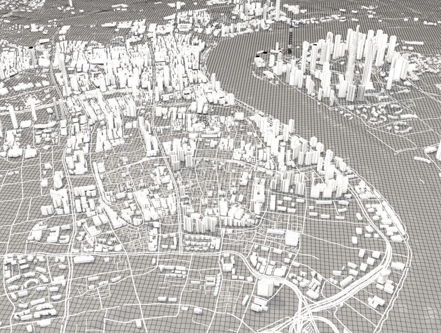 3D cityscape shanghai china s - TurboSquid 1658799