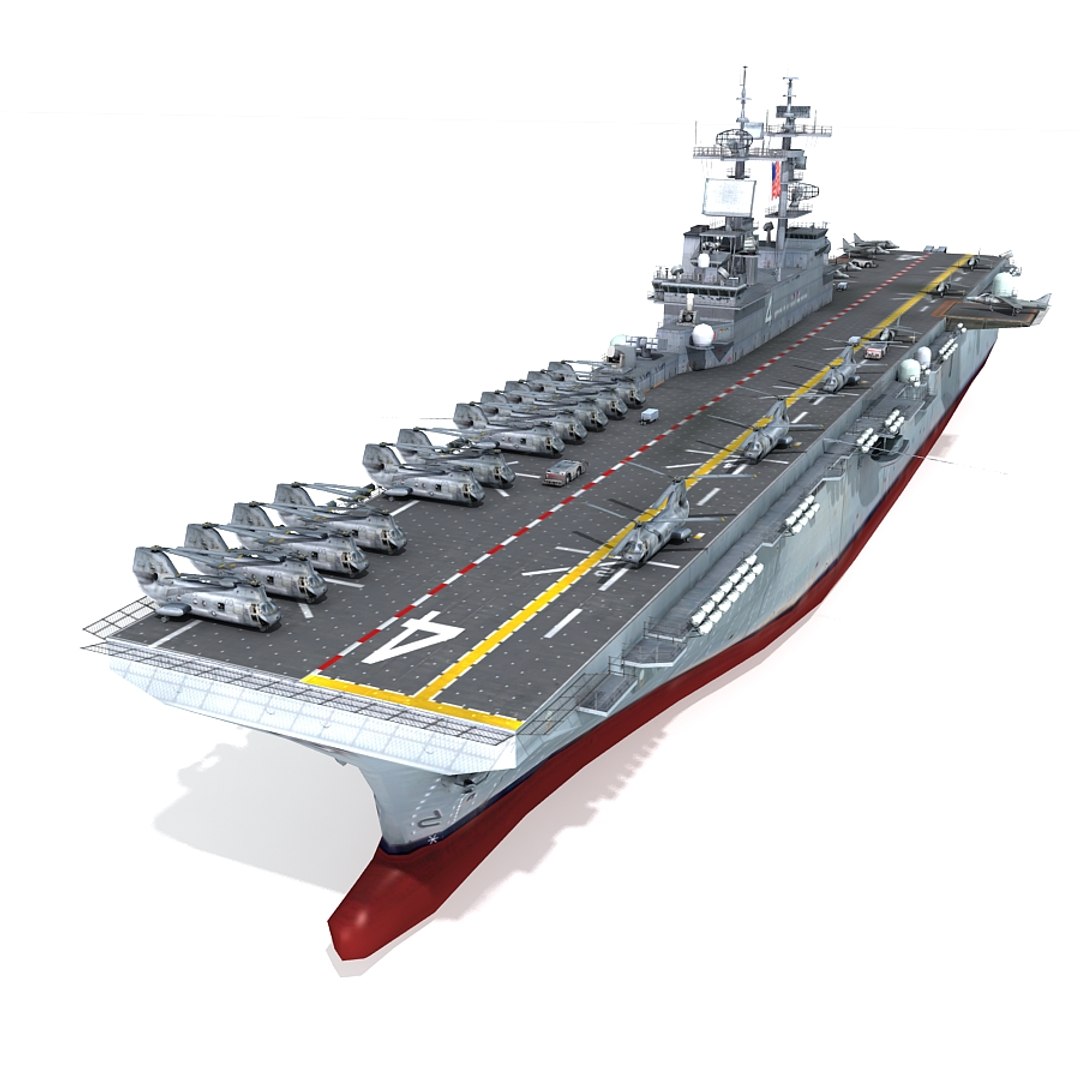 Uss Boxer 3d Model