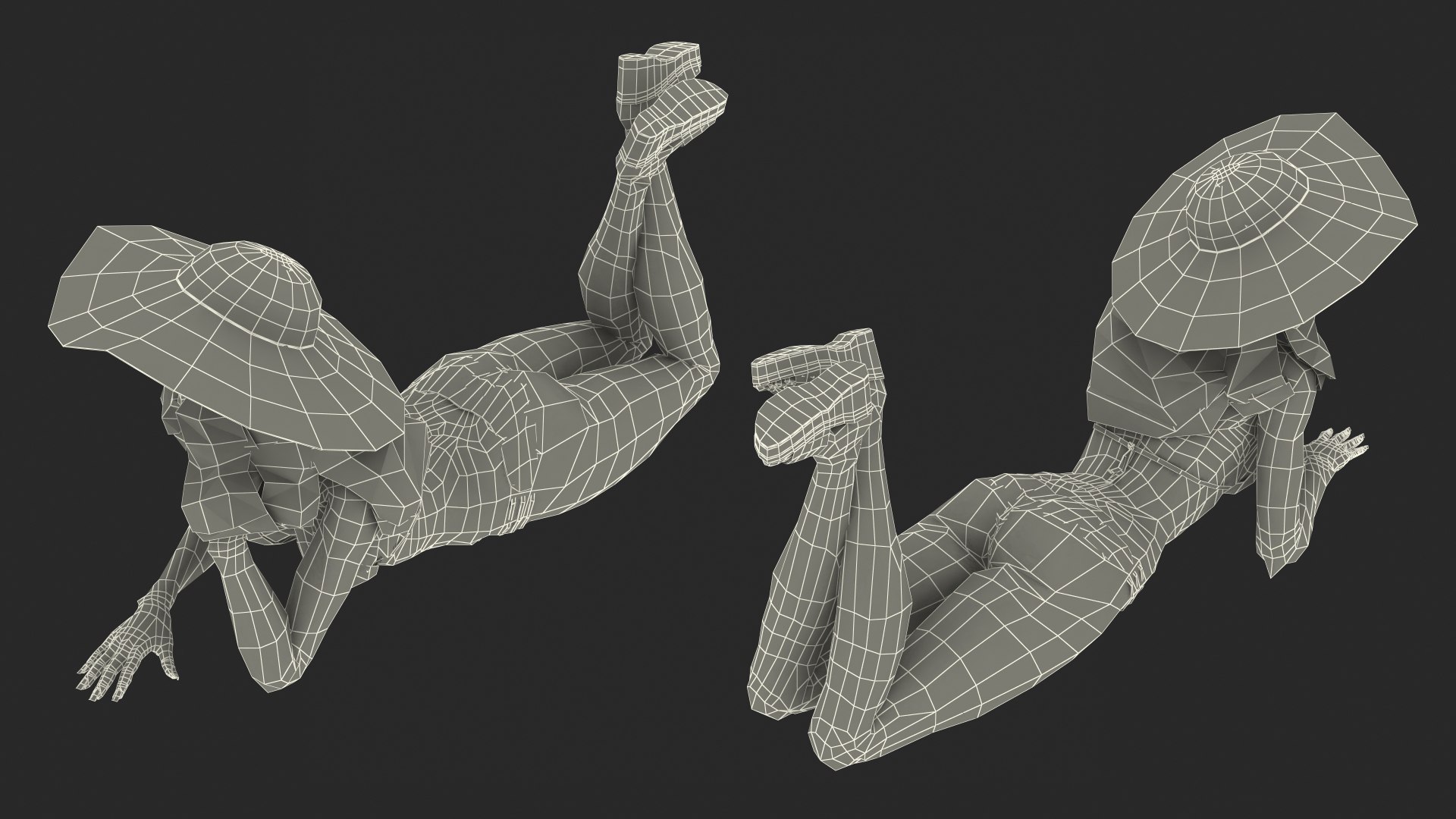 3D bikini girl lying pose model - TurboSquid 1500036