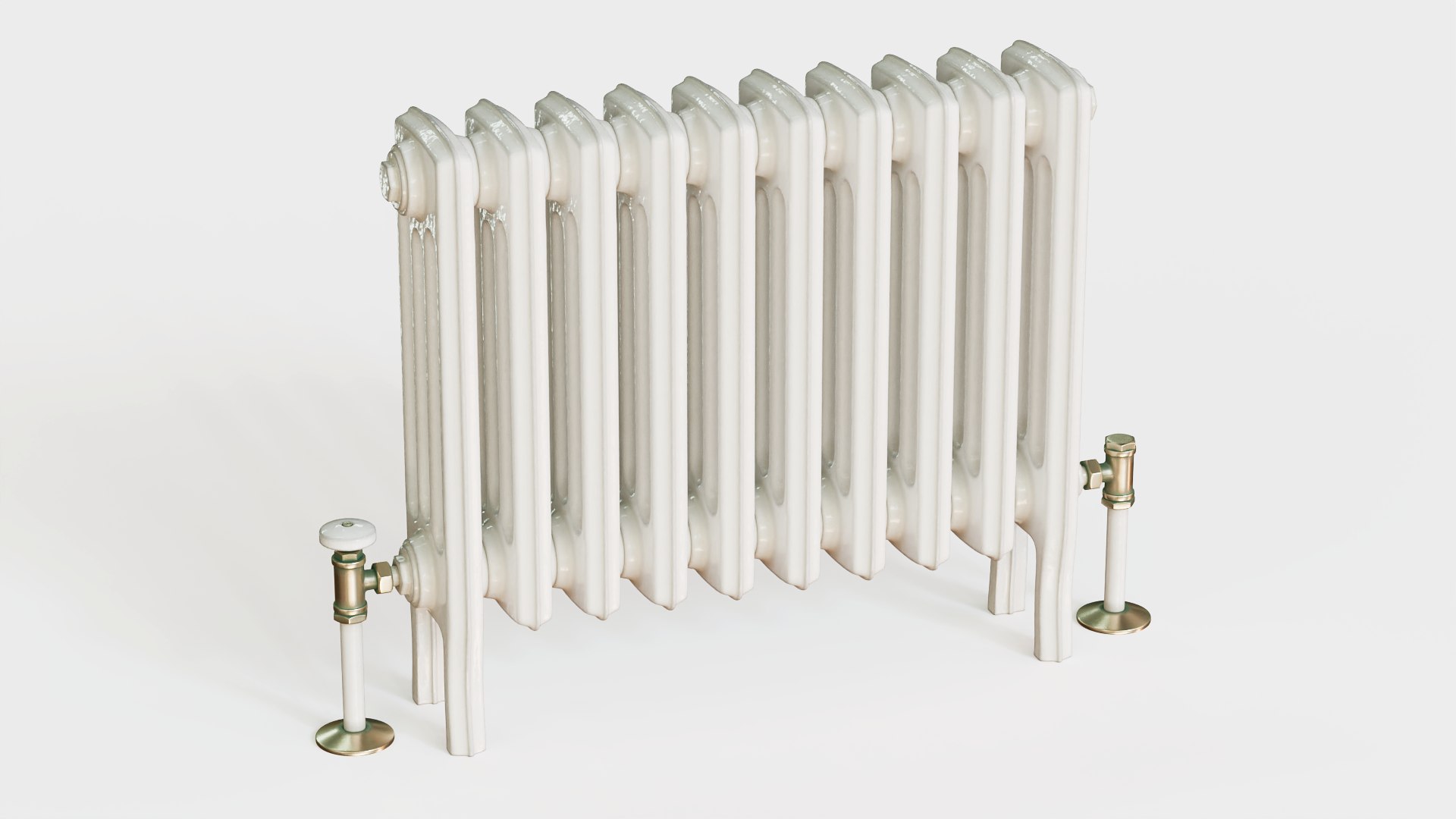 3D Vintage Cast Iron Sectional Radiator - TurboSquid 2277367