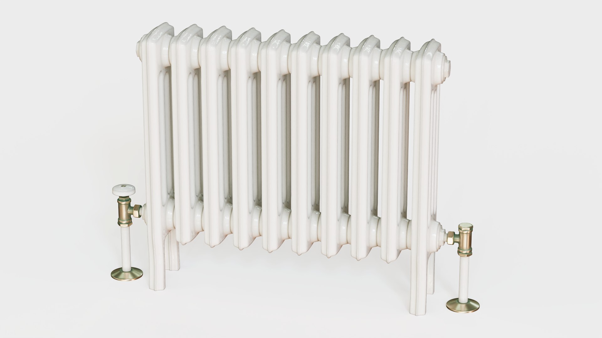 3D Vintage Cast Iron Sectional Radiator - TurboSquid 2277367
