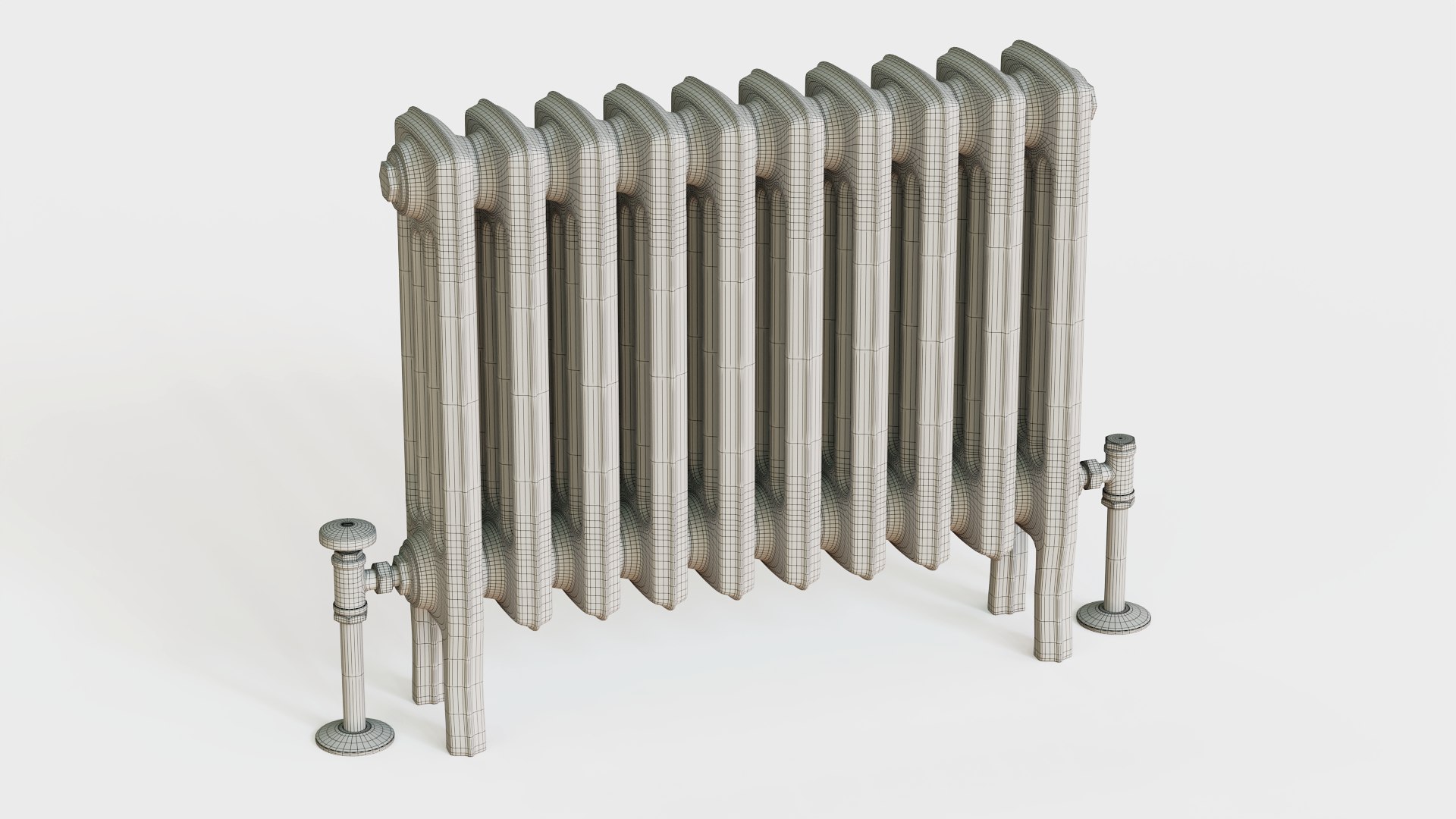 3D Vintage Cast Iron Sectional Radiator - TurboSquid 2277367
