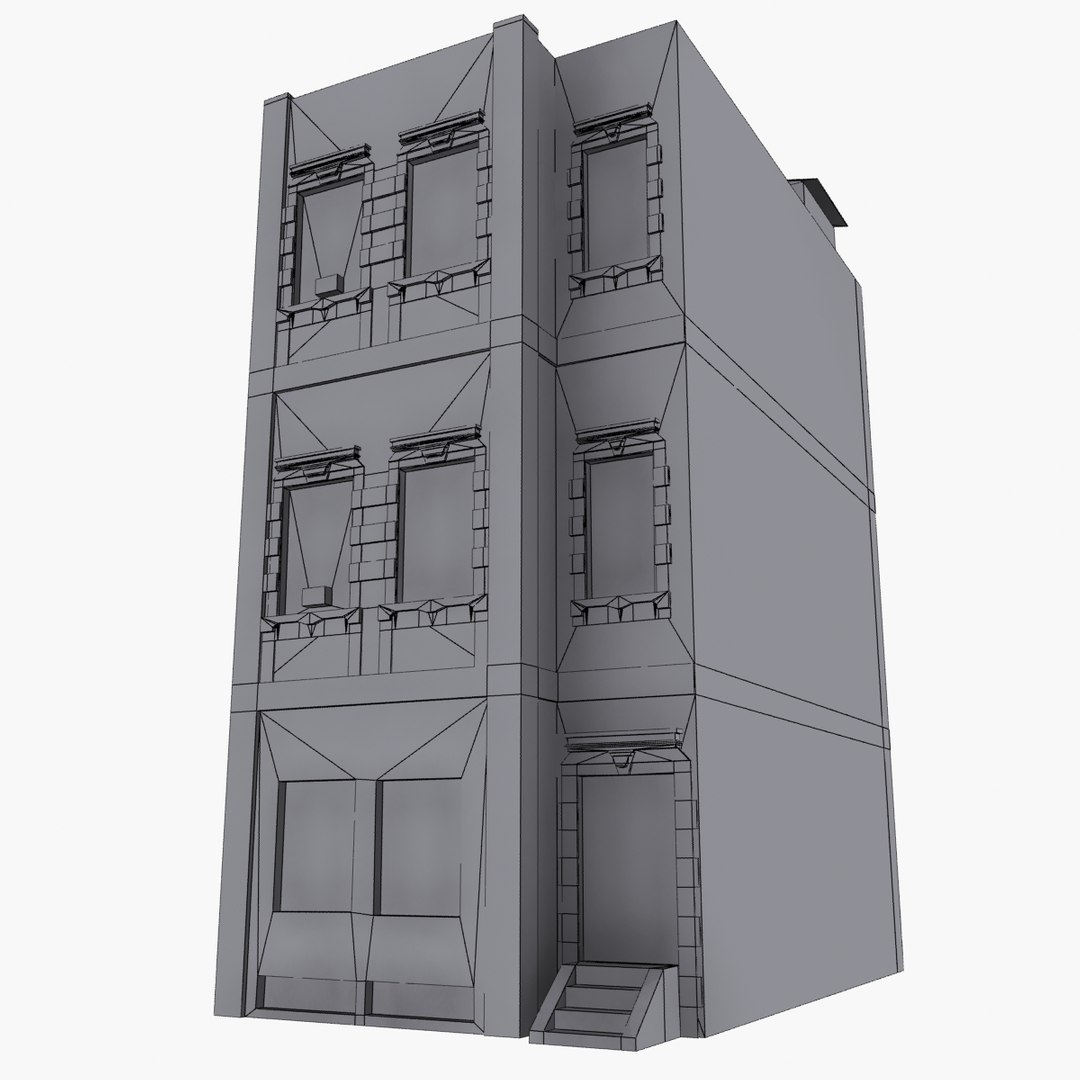 3d 3 Story Apartment Building