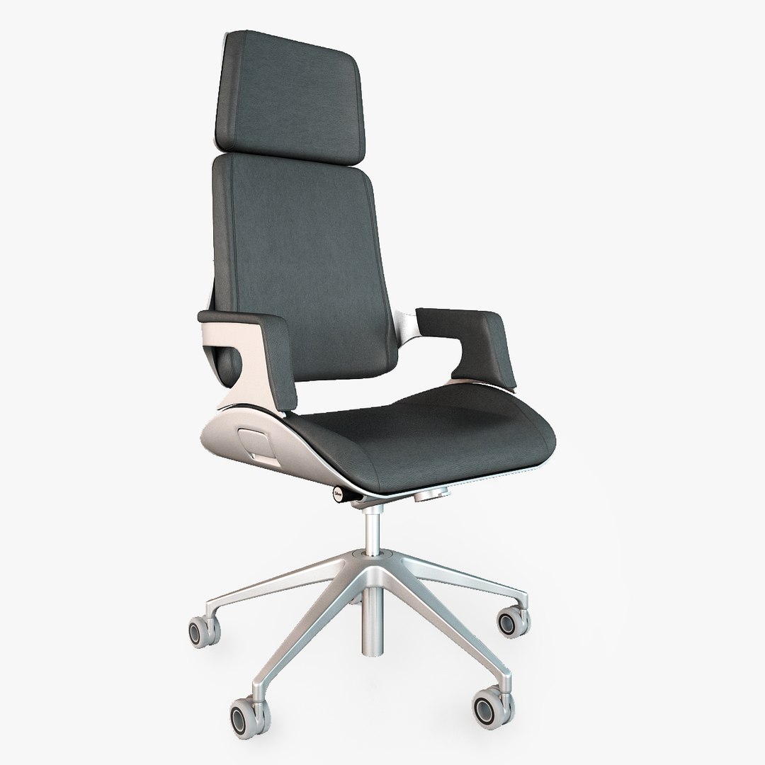 office chairs interstuhl silver 3d model