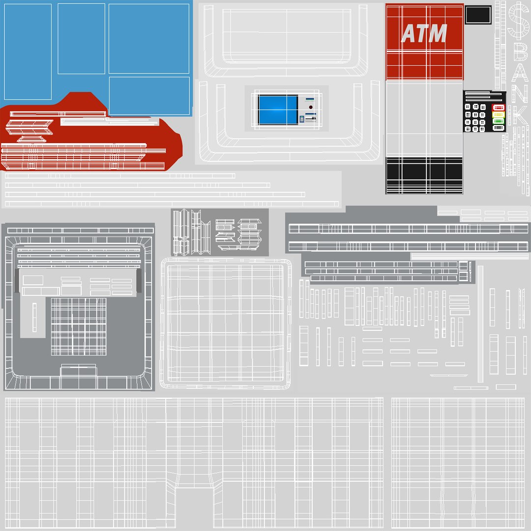 Cartoon Bank Building Red model - TurboSquid 1948149