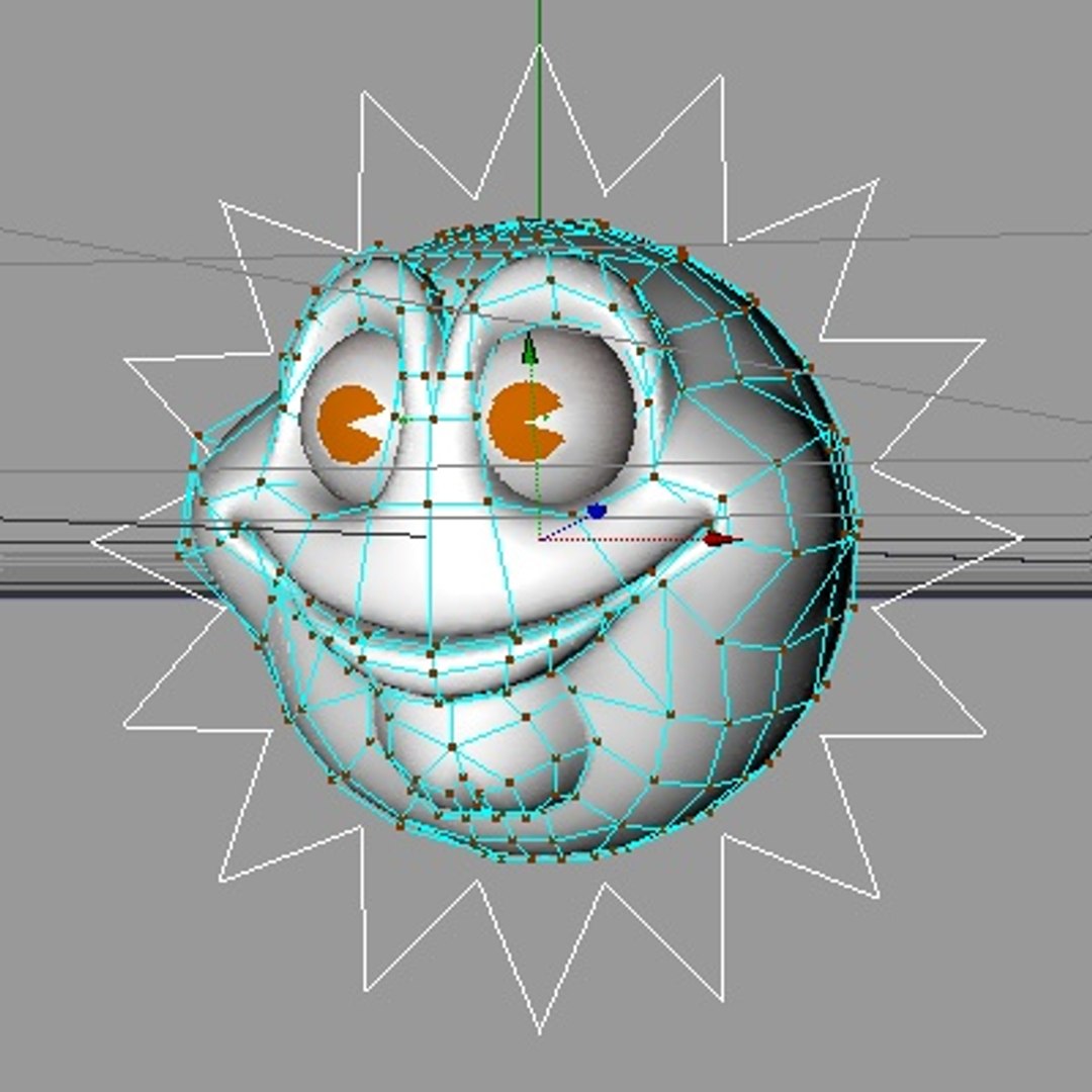 Cartoon Sun 3d Model