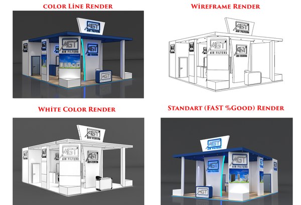 3dsMaxとVrayのレンダリング設定VrayToonワイヤーフレームを高速3Dモデル - TurboSquid 1727870
