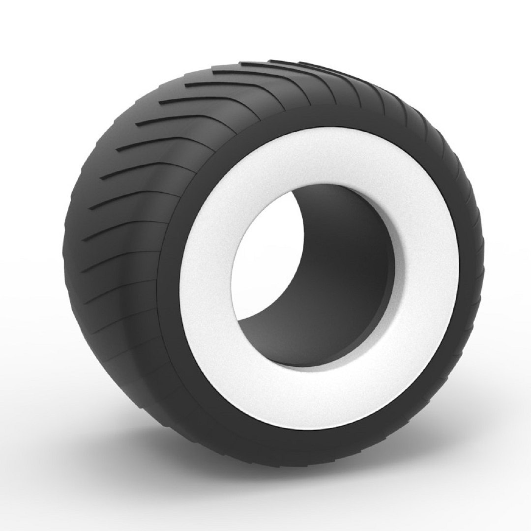 Diecast Monster Jam Whitewall tire Scale 1 to 25 3D model - TurboSquid ...