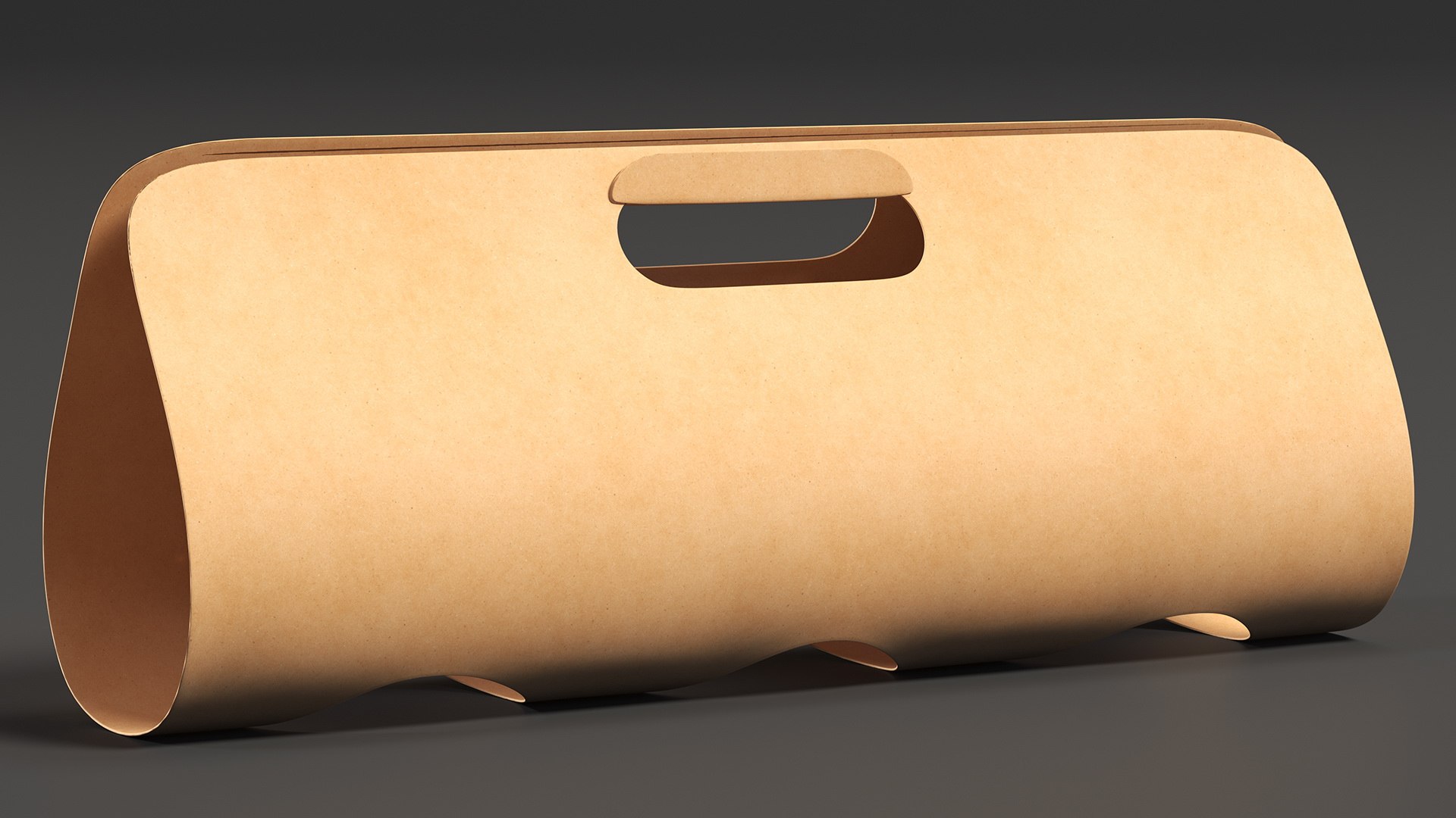 Kraft Paper Holder For Three Beverage Plastic Cups Model - TurboSquid ...