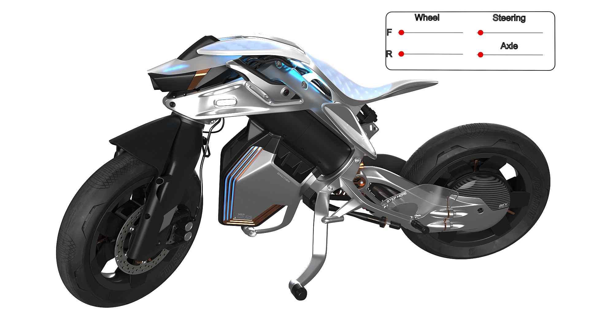 3D Yamaha MOTOROiD 2 Motorcycle Rigged - TurboSquid 2357844