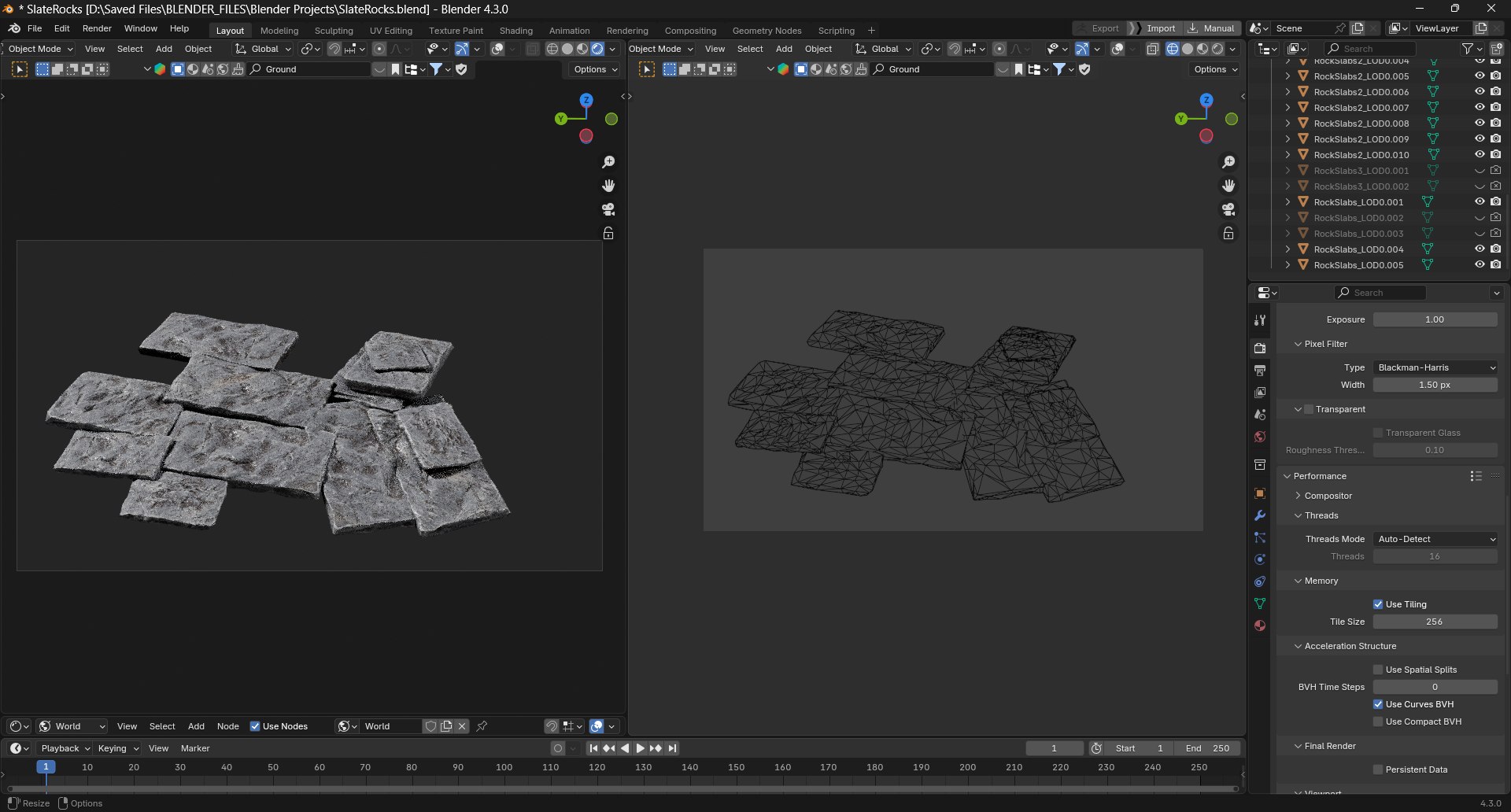 Slate Rock Slab Collection 3D Model - TurboSquid 2348954