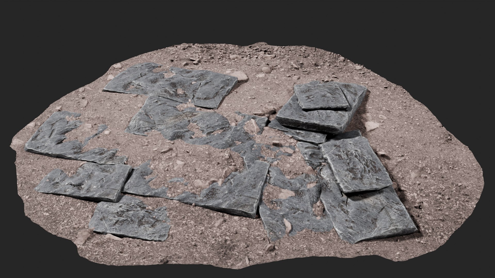Slate Rock Slab Collection 3D Model - TurboSquid 2348954
