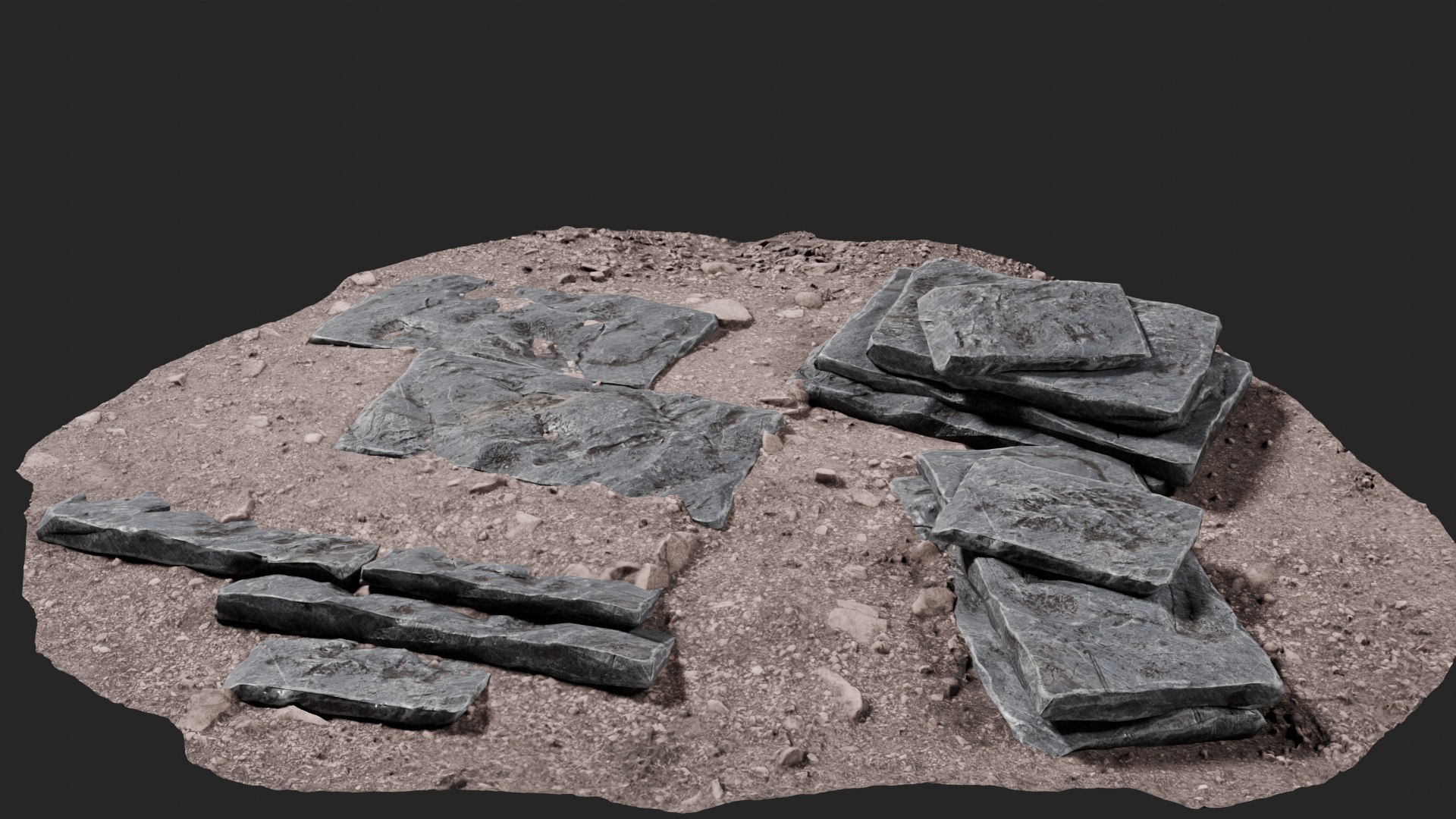 Slate Rock Slab Collection 3D Model - TurboSquid 2348954