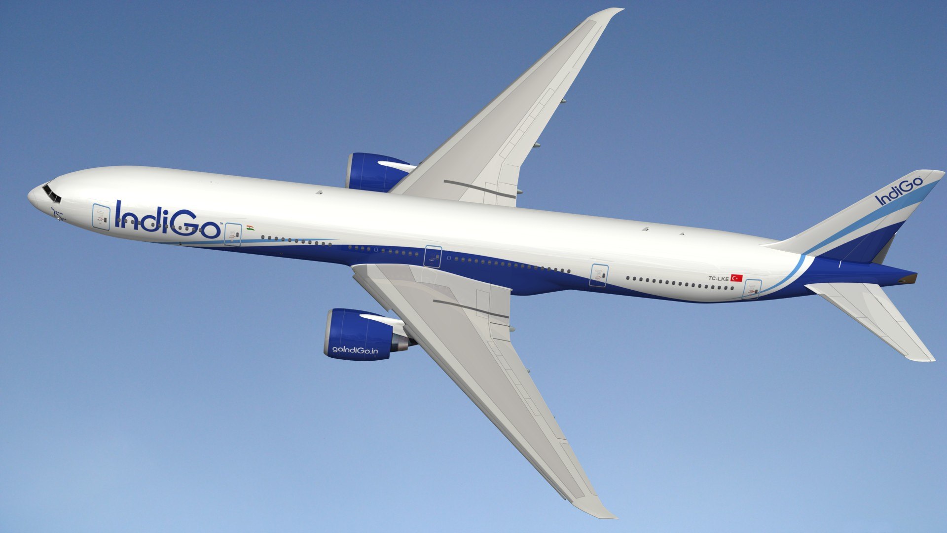 3D Boeing 777 300ER IndiGo Model - TurboSquid 2106035