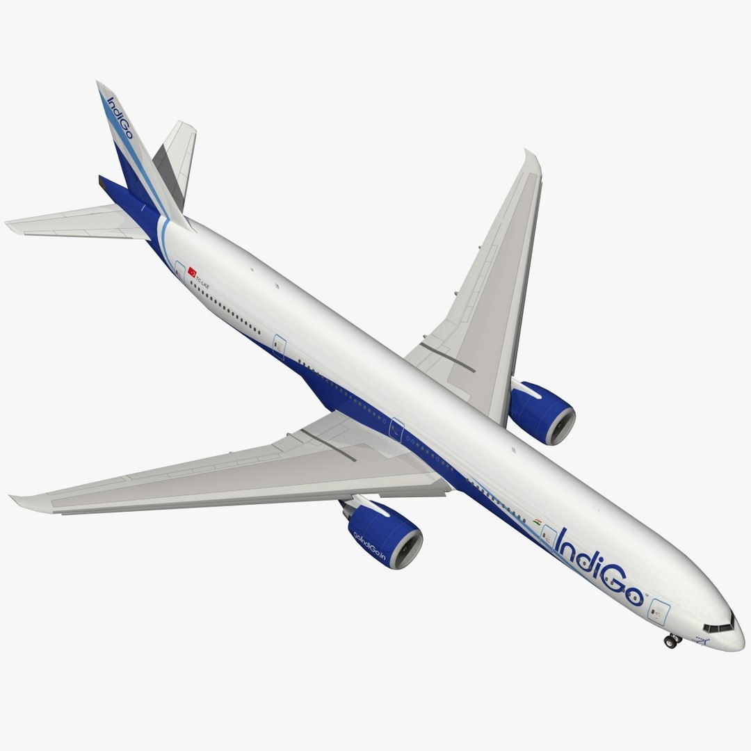 3D Boeing 777 300ER IndiGo model - TurboSquid 2106035