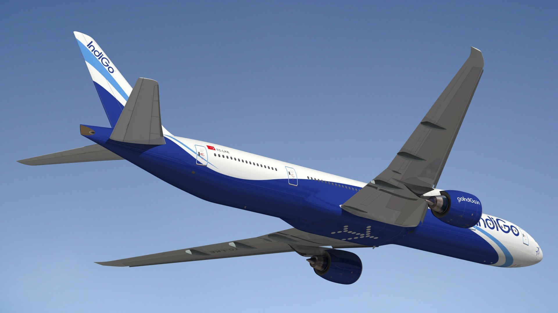 3D Boeing 777 300ER IndiGo Model - TurboSquid 2106035