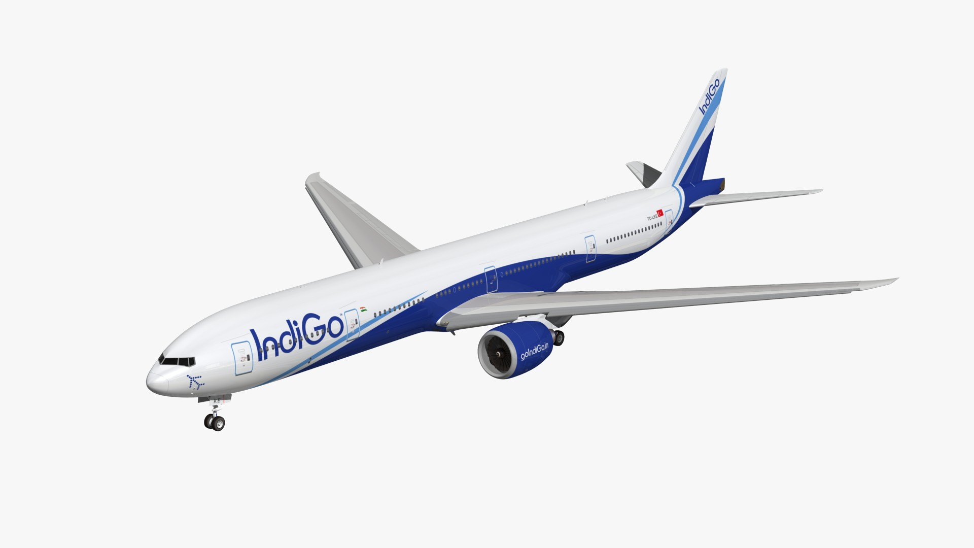 3D Boeing 777 300ER IndiGo Model - TurboSquid 2106035